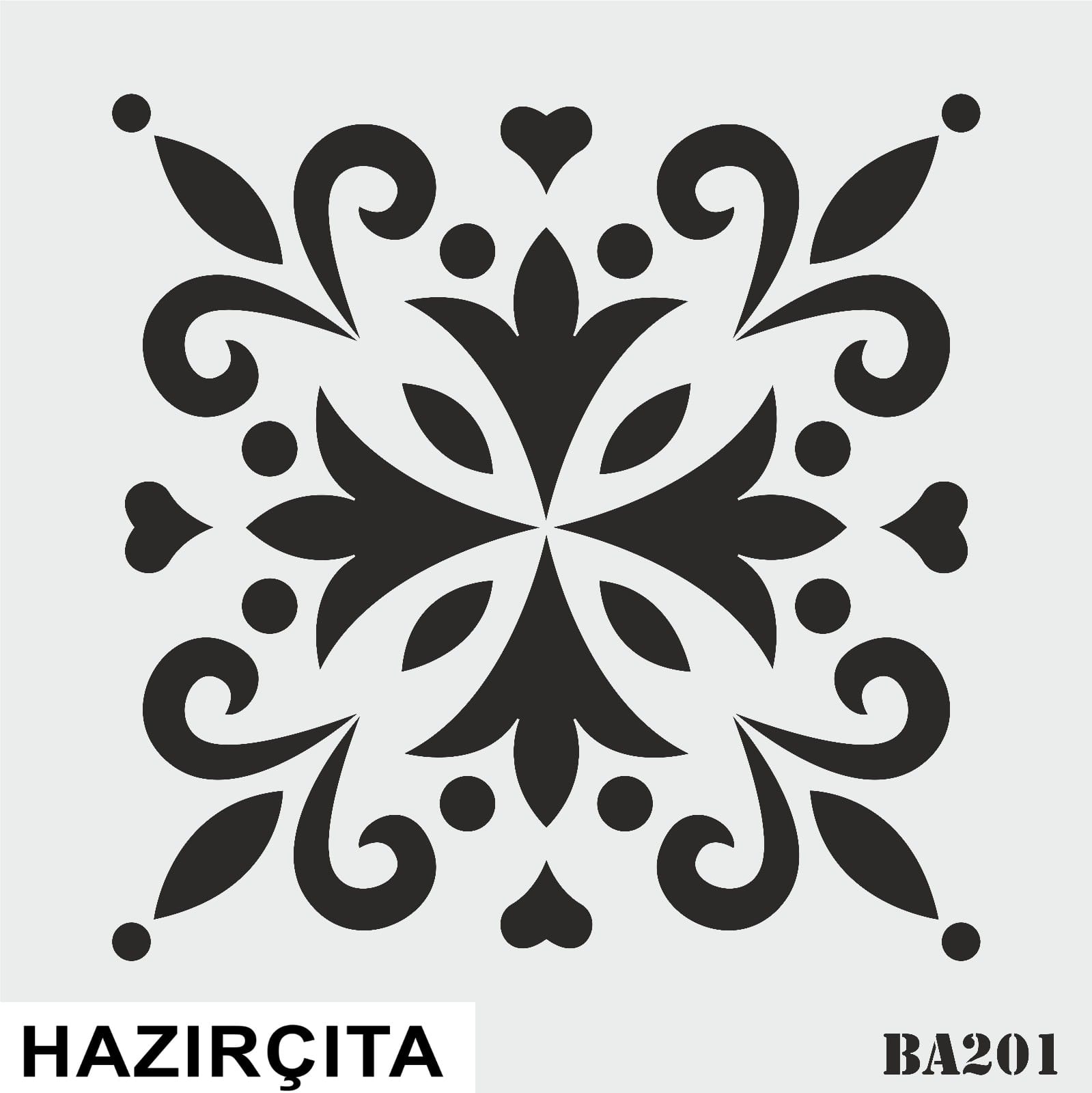 Hazır Çıta Ba 201 Stencil 60 X 60 Cm Hazır Çıta