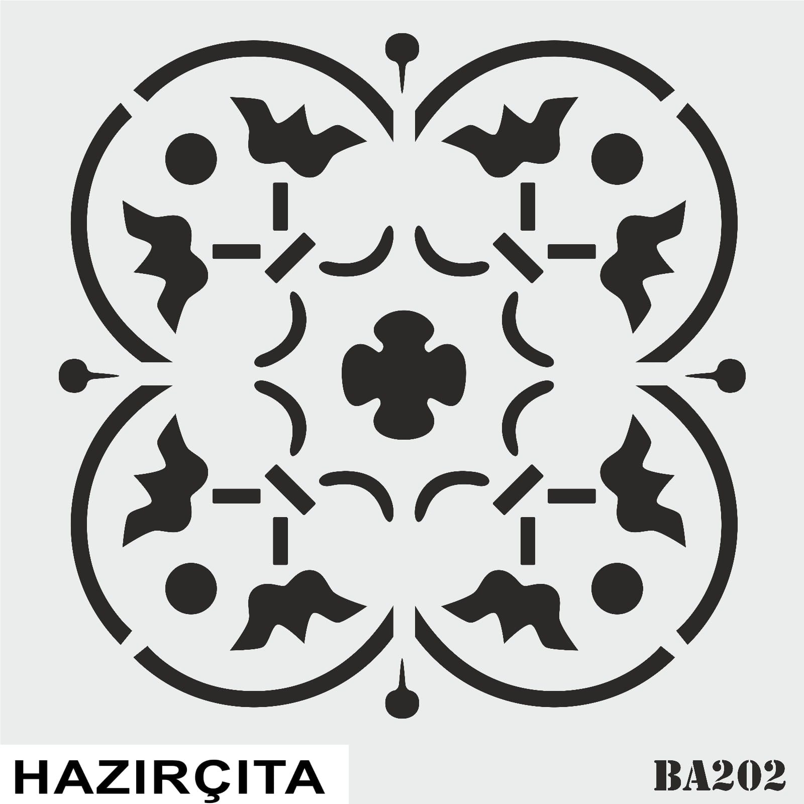 Hazır Çıta Ba 202 Stencil 60 x 60 Cm | Hazır Çıta